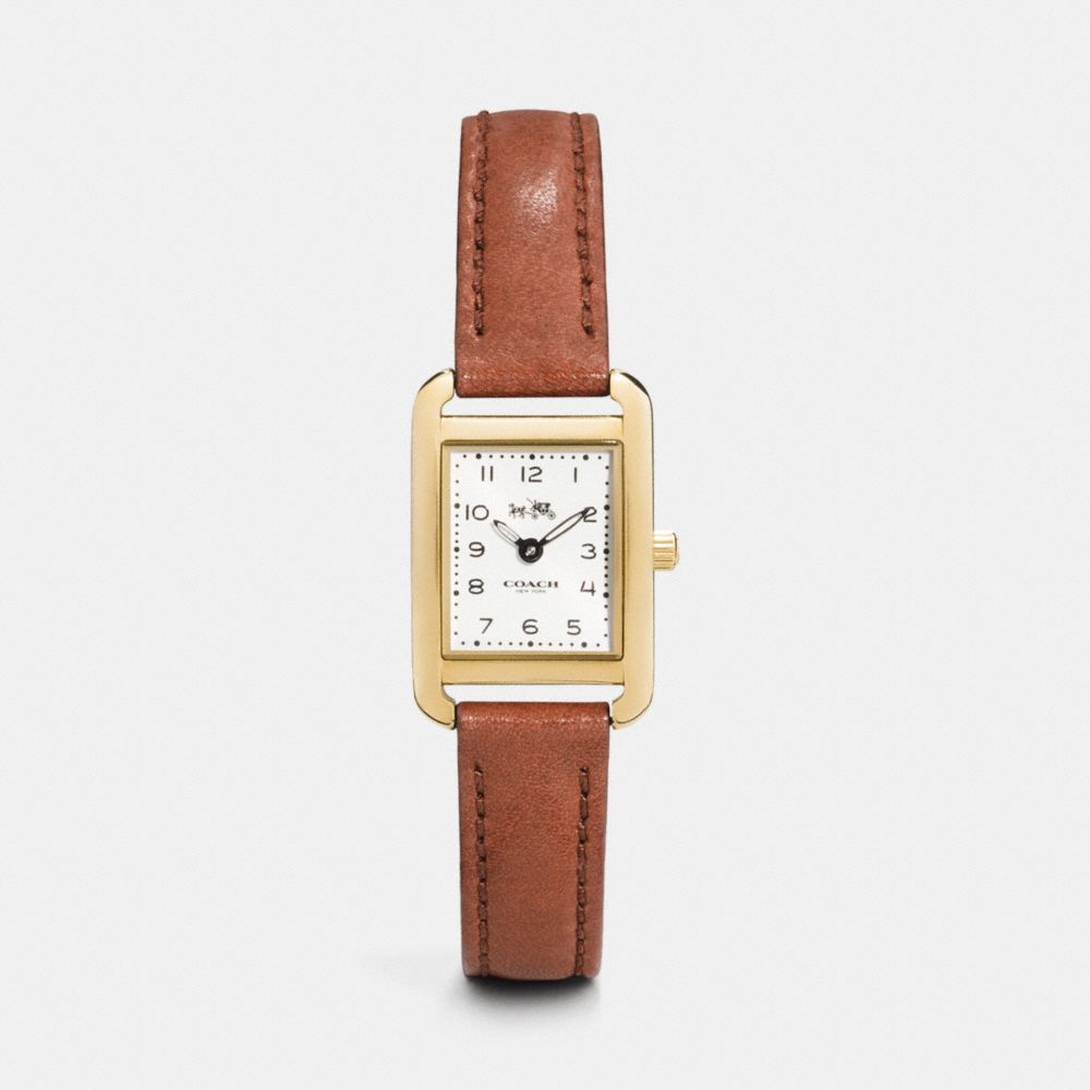 COACH®: Thompson Gold Plated Strap Watch